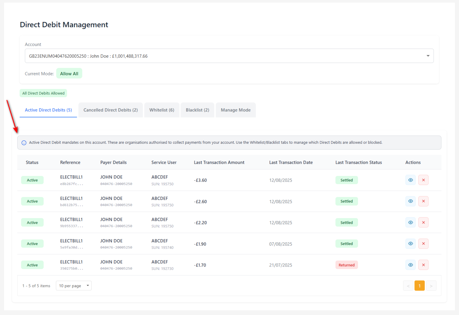Direct Debit – Equaze Help Documentation