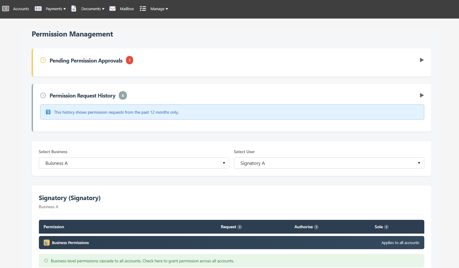 Business Permission Management – Equaze Help Documentation